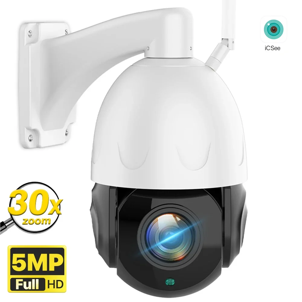 WiFi IP Camera 5MP HD 30X Optical Zoom Outdoor PTZ Speed Dome Camera ...