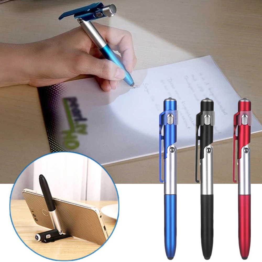 Ballpoint Pen with LED Light Multifunction Folding Stand for Phone ...