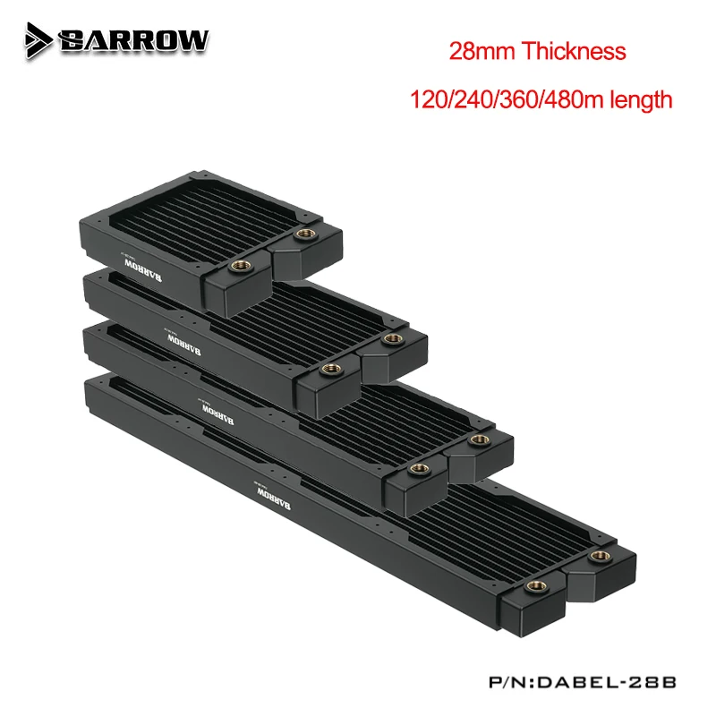 Barrow-28mm-Thick-Copper-Radiator-G1-4-Thread-for-12cm-Fans-120-240-360 ...