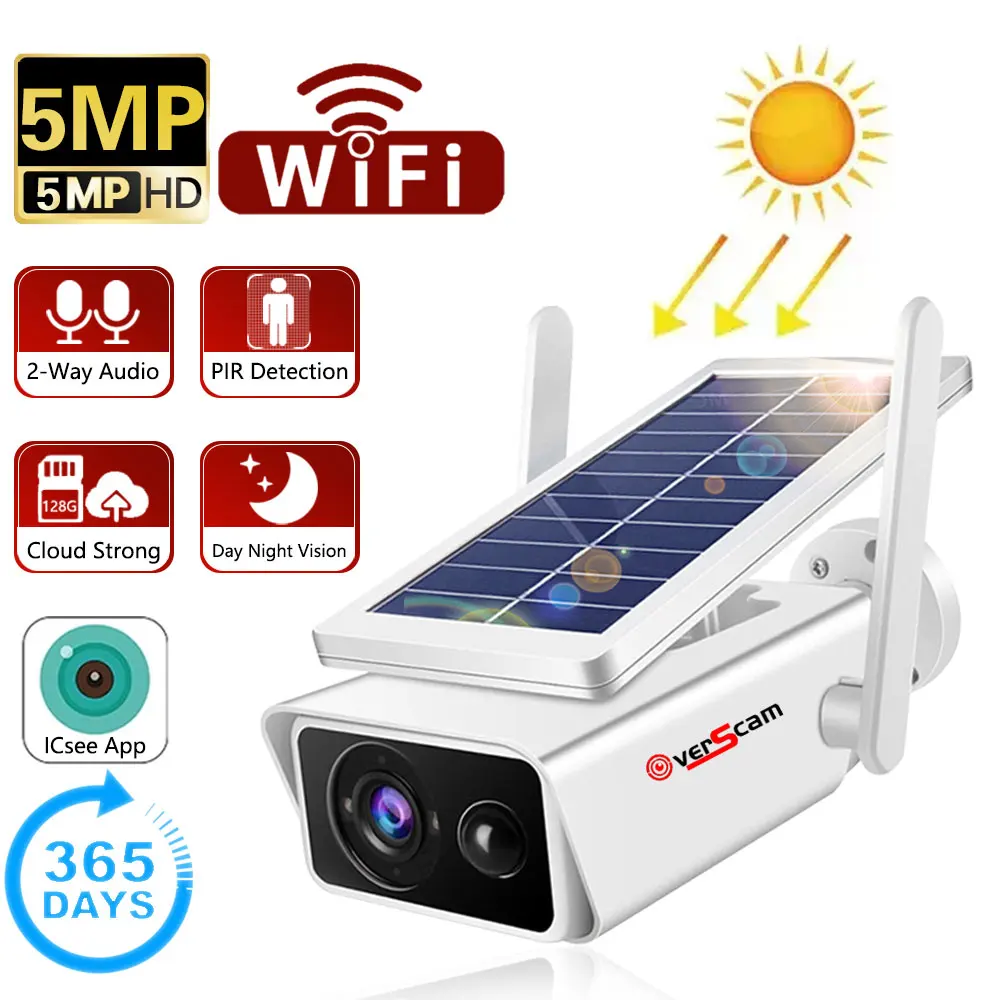 5MP-HD-WiFi-Camera-Outdoor-Solar-Panel-Wireless-Security-Camera-Battery ...