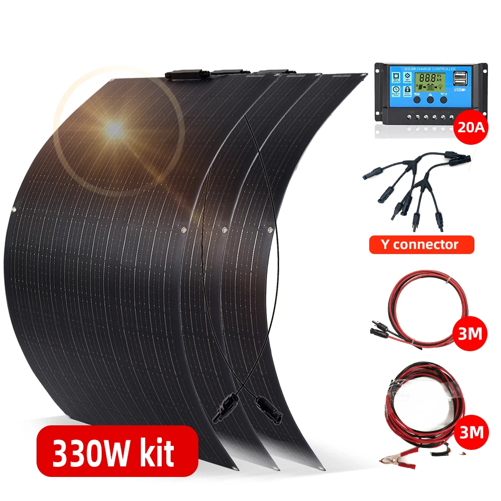 Kit de panneaux solaires flexibles ETFE l'horloge, chargeur de batterie d'alimentation, système ...