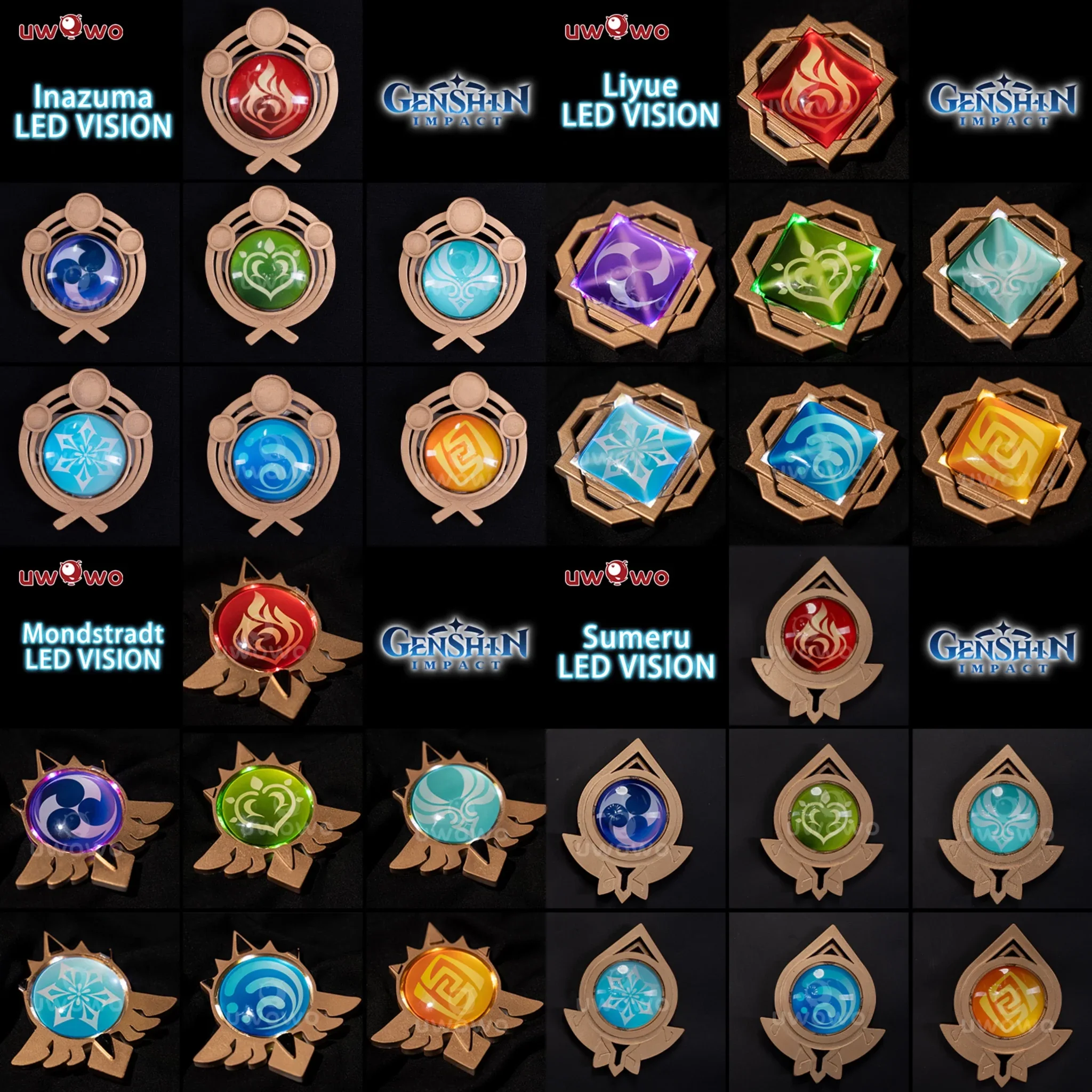UWOWO-Accesorios-de-Cosplay-de-Genshin-Impact-juego-de-visi-n-LED-Ojo ...