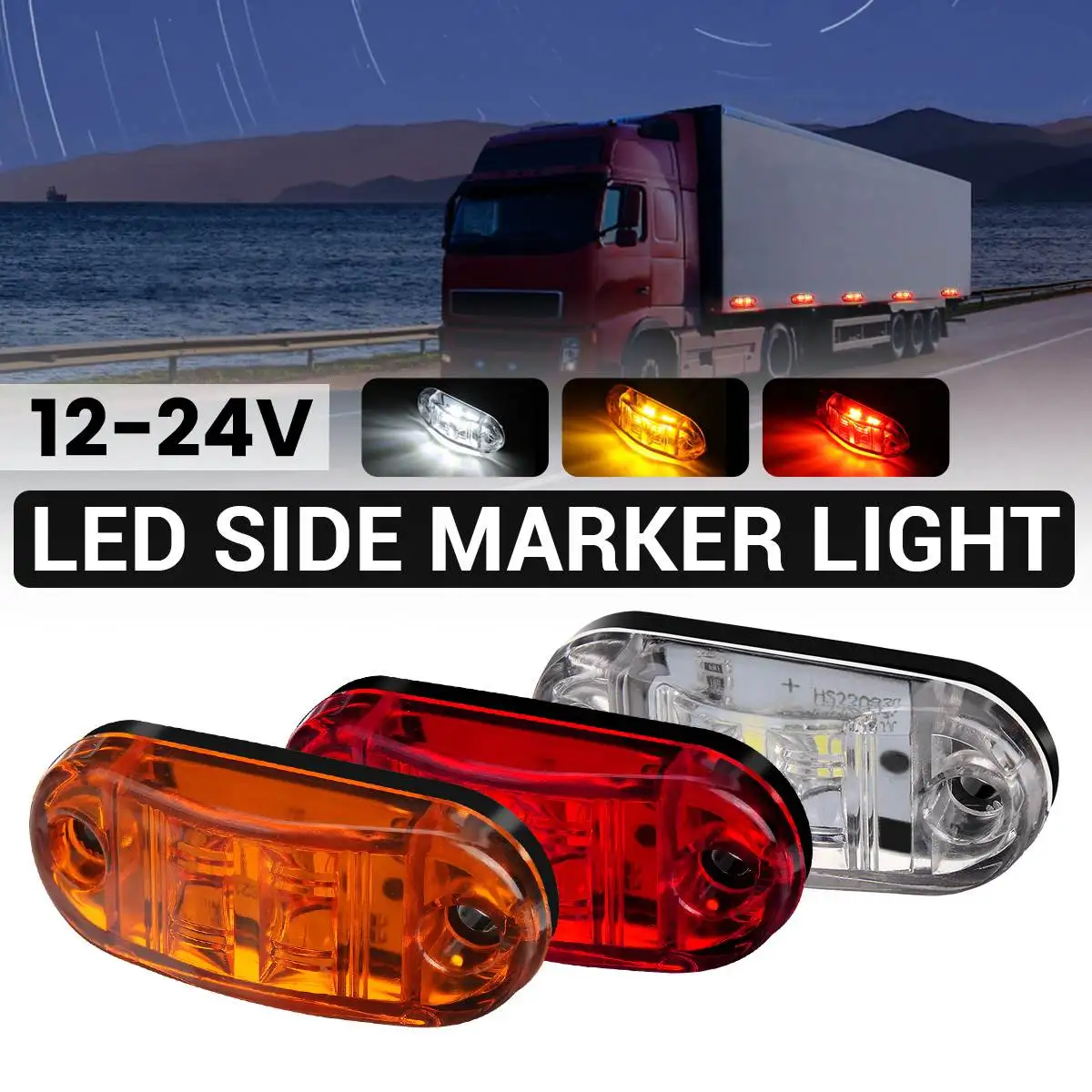 2-4-6PCS-12V-24V-2LED-Side-Marker-Lights-Car-External-Lights-Warning ...