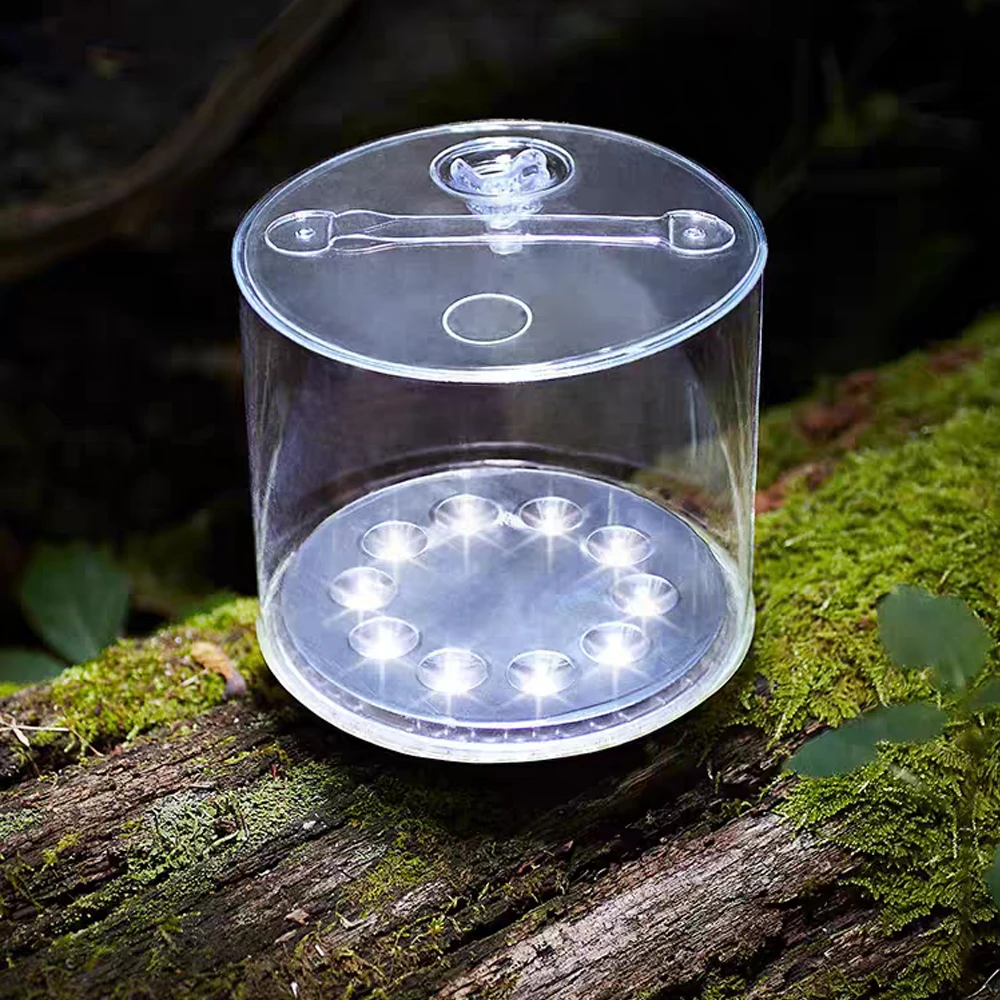 Solar Camping Lantern Inflatable Foldable LED Tent Lamp Outdoor ...