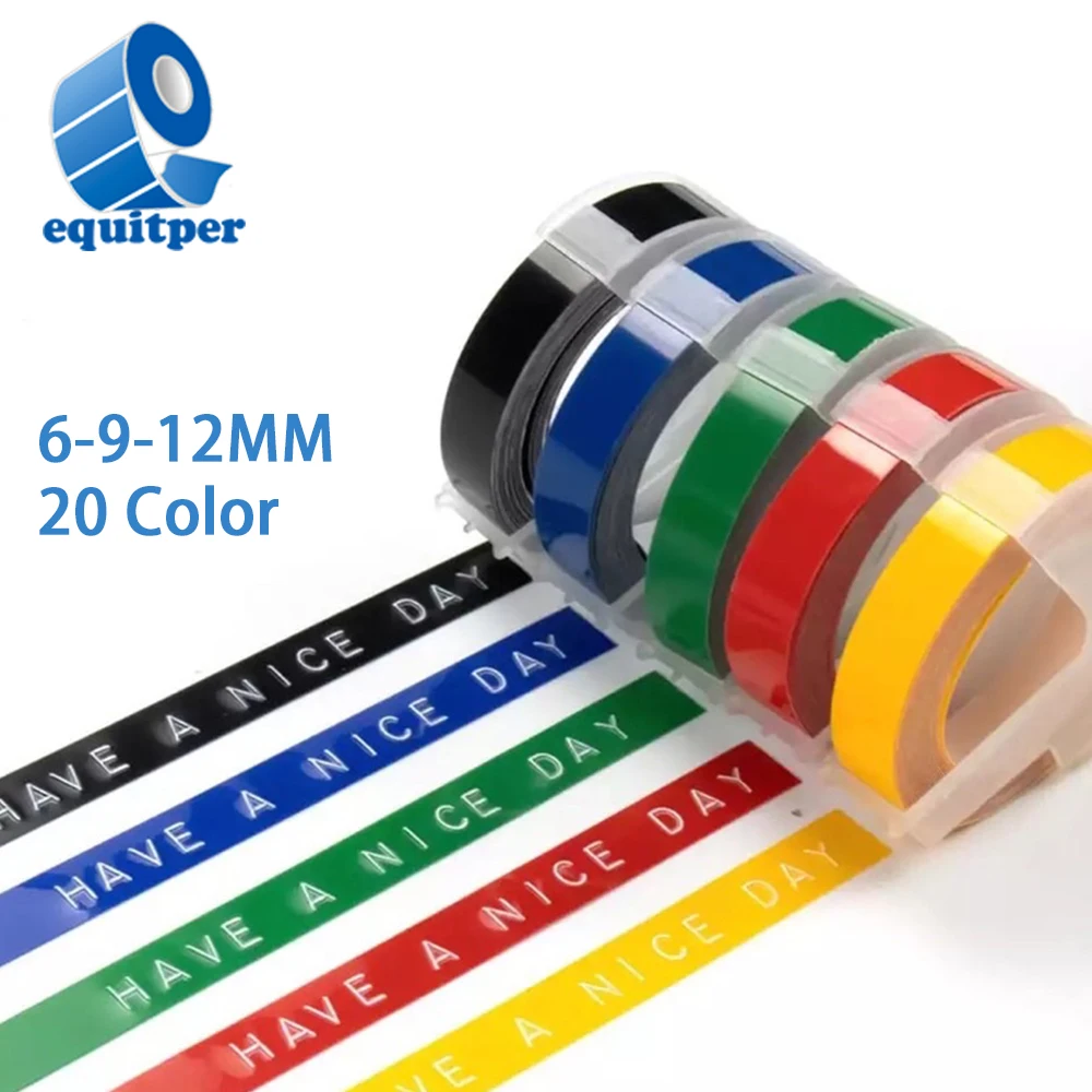 EQUITPER-2Pcs-20-Color-6-9-12MM-Label-Machine-Tapes-For-Dymo-12965-3D ...