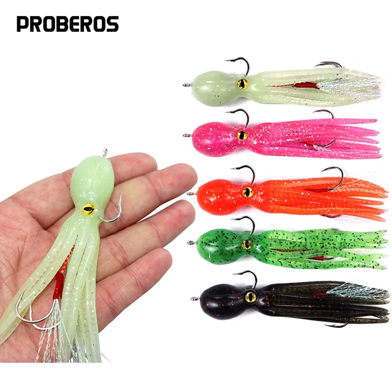 PROBEROS-Soft-Squid-Fishing-Bait-Lure-21g-Lifelike-Octopus-Swimbait ...