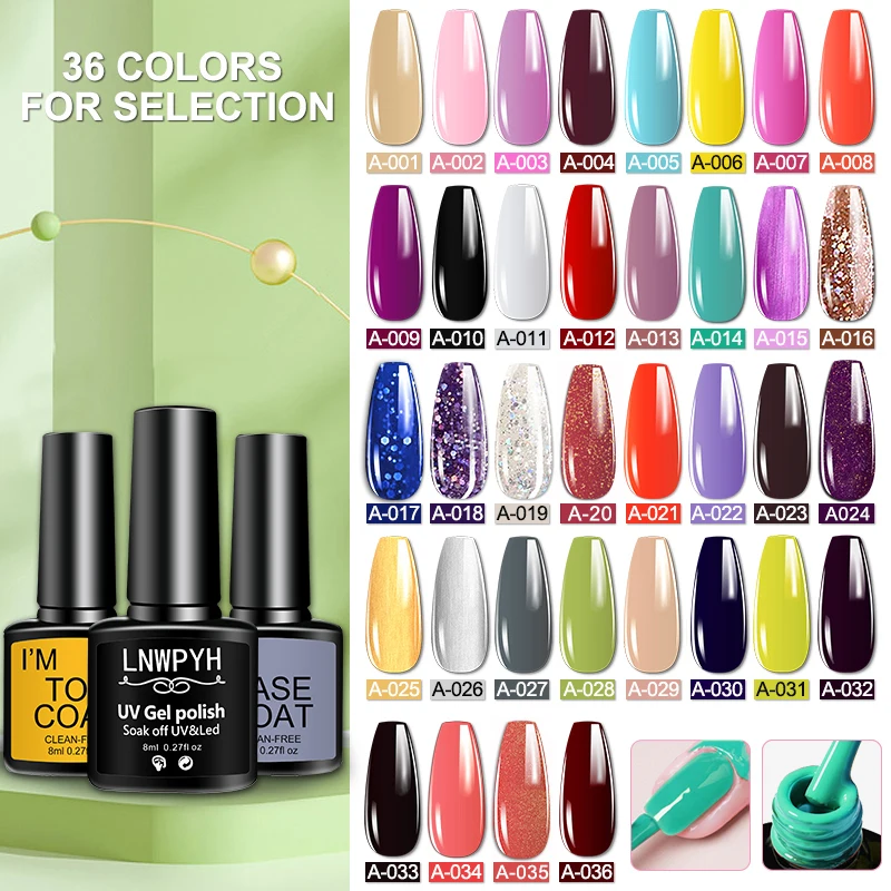 Nail-Gel-Polish-Nail-Art-Salon-36-Color-Nail-Supplies-Vernis-Semi ...
