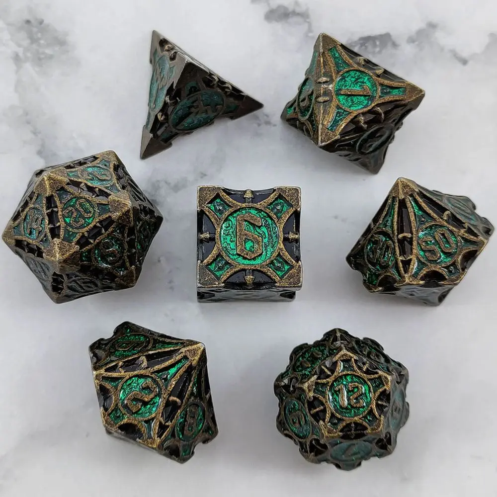 DND Dice Board Game Metal Polyhedral Dice for Dungeon and Dragons RPG ...