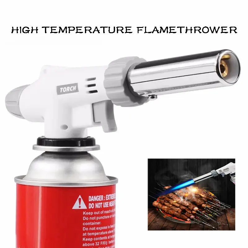 Gas-Torch-Flame-Gun-Blowing-Cooking-Welding-Butane-Automatic-Ignition ...
