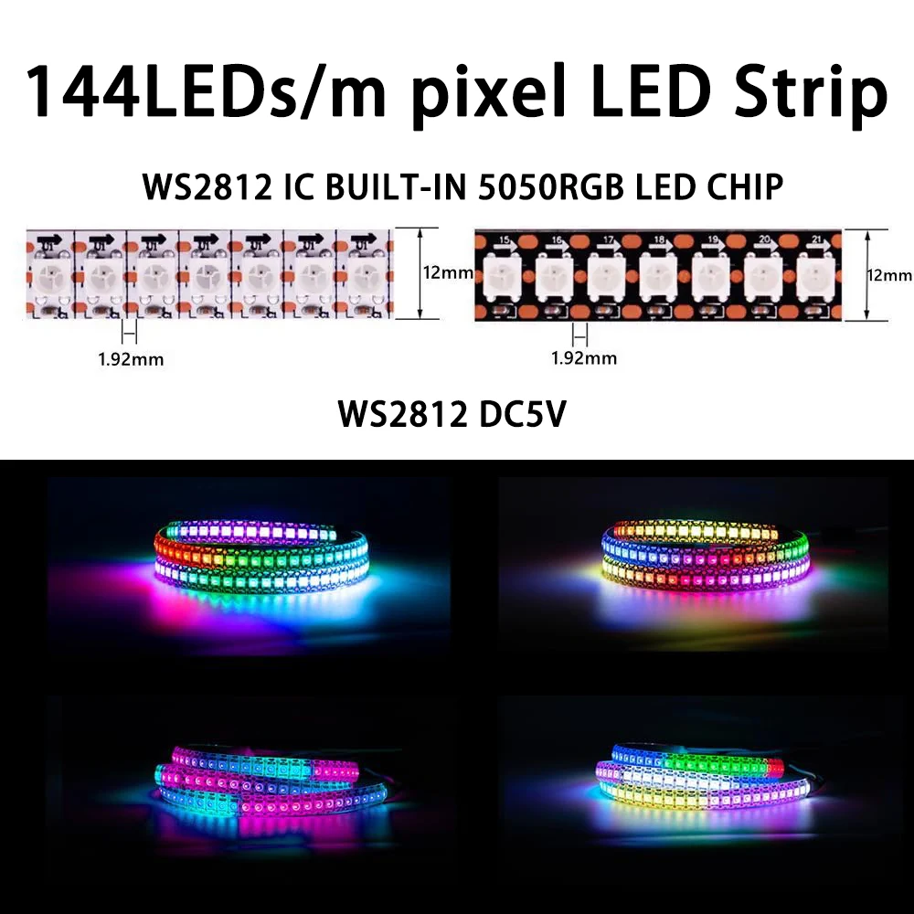144LEDs-per-meter-WS2812B-RGBIC-Individually-Addressable-LED-Strip-DC5V ...