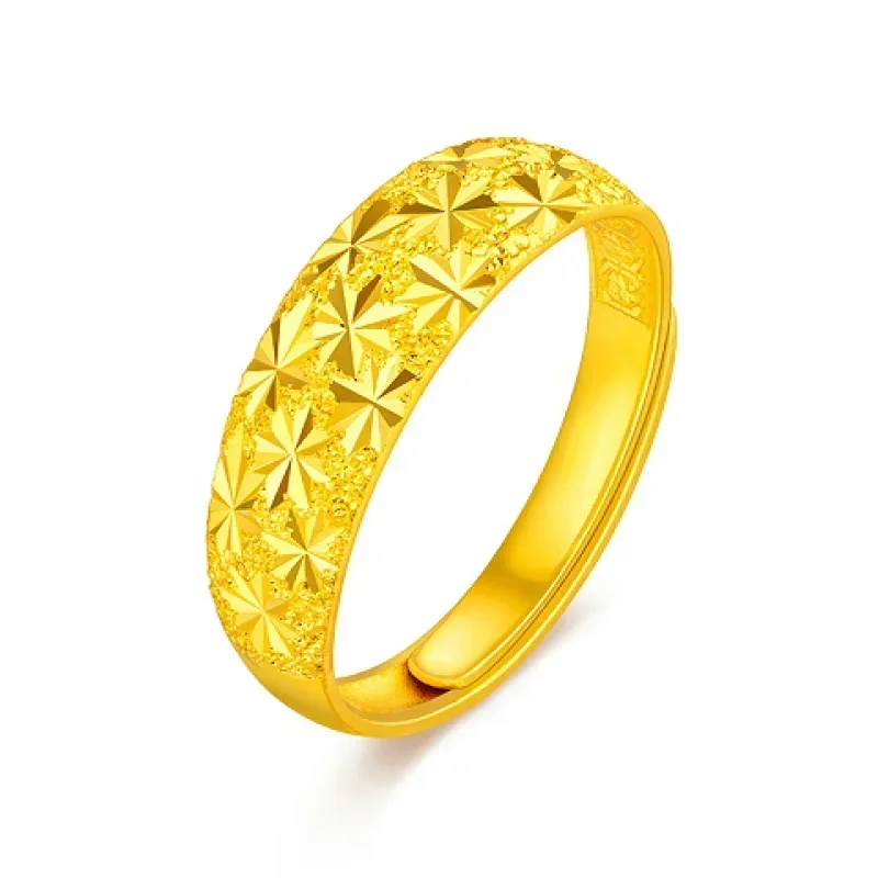 Pure-9999-24k-real-gold-ring-solid-model-full-star-gold-ring-to-attract ...