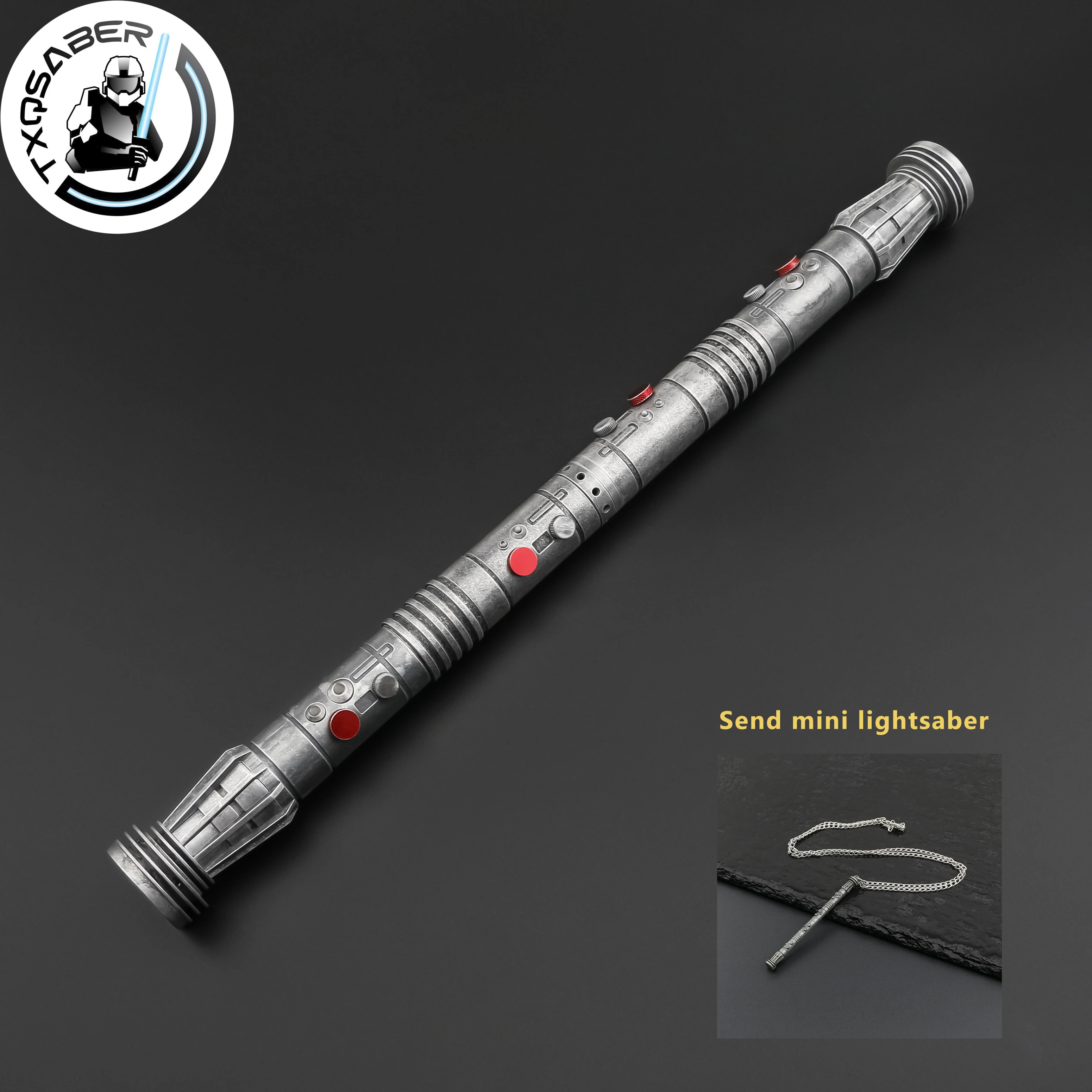 TXQSABER-Lightsaber-Darth-maul-Double-Heavy-Dueling-Metal-Hilt-Laser ...