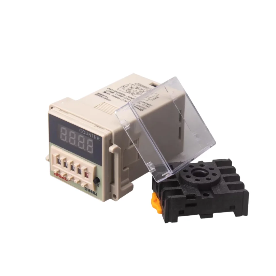 DH48J-A-1-9999-x1-x10-x100-30cps-Digital-Counter-Relay-DC-24V-w-Base ...