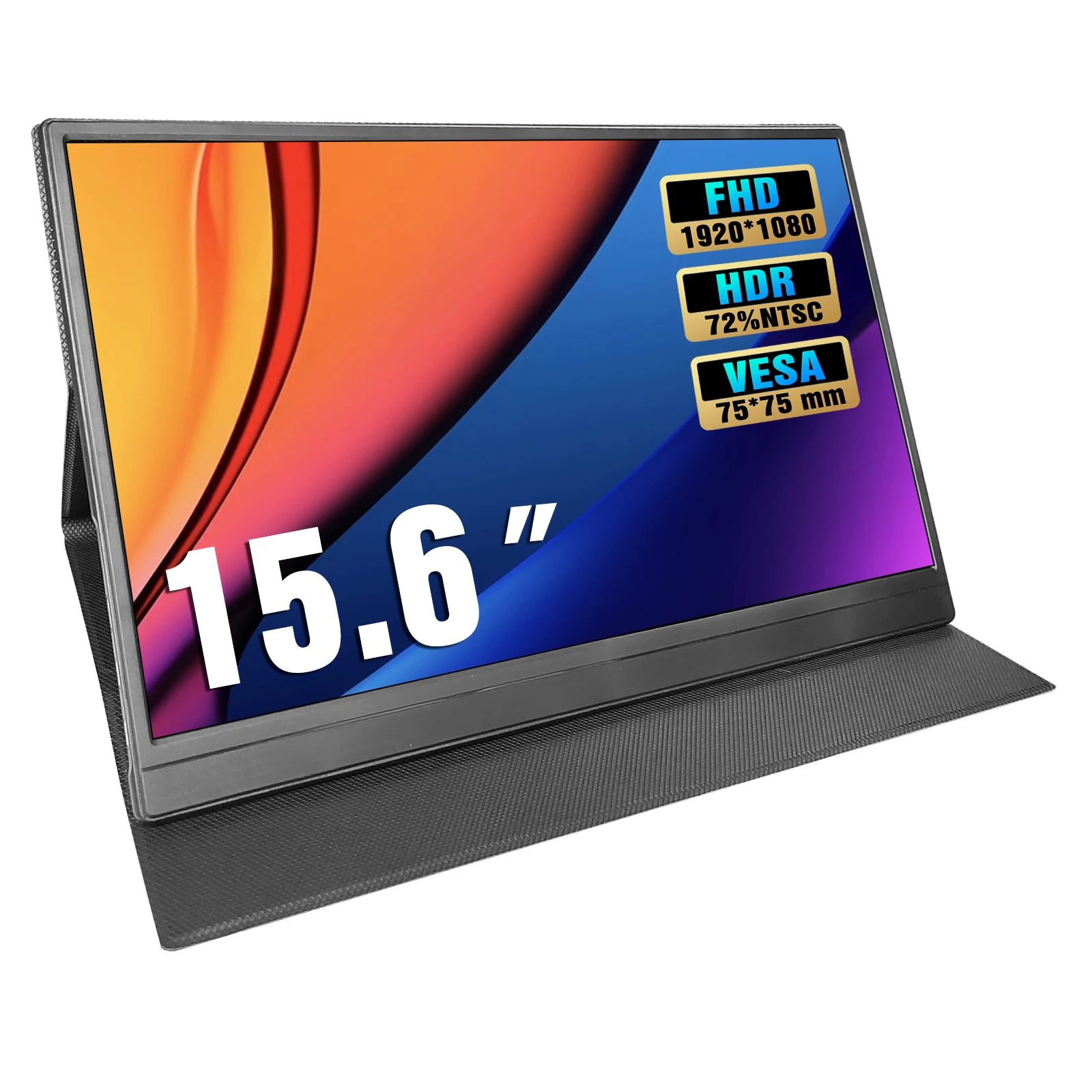 15.6 Polegada HDR 1080P IPS Monitor Portátil Alto falantes Estéreo ...