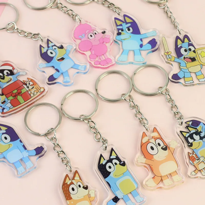 20pcs-Bluey-Figures-Acrylic-Keychain-Anime-Peripheral-Bingo-Family ...