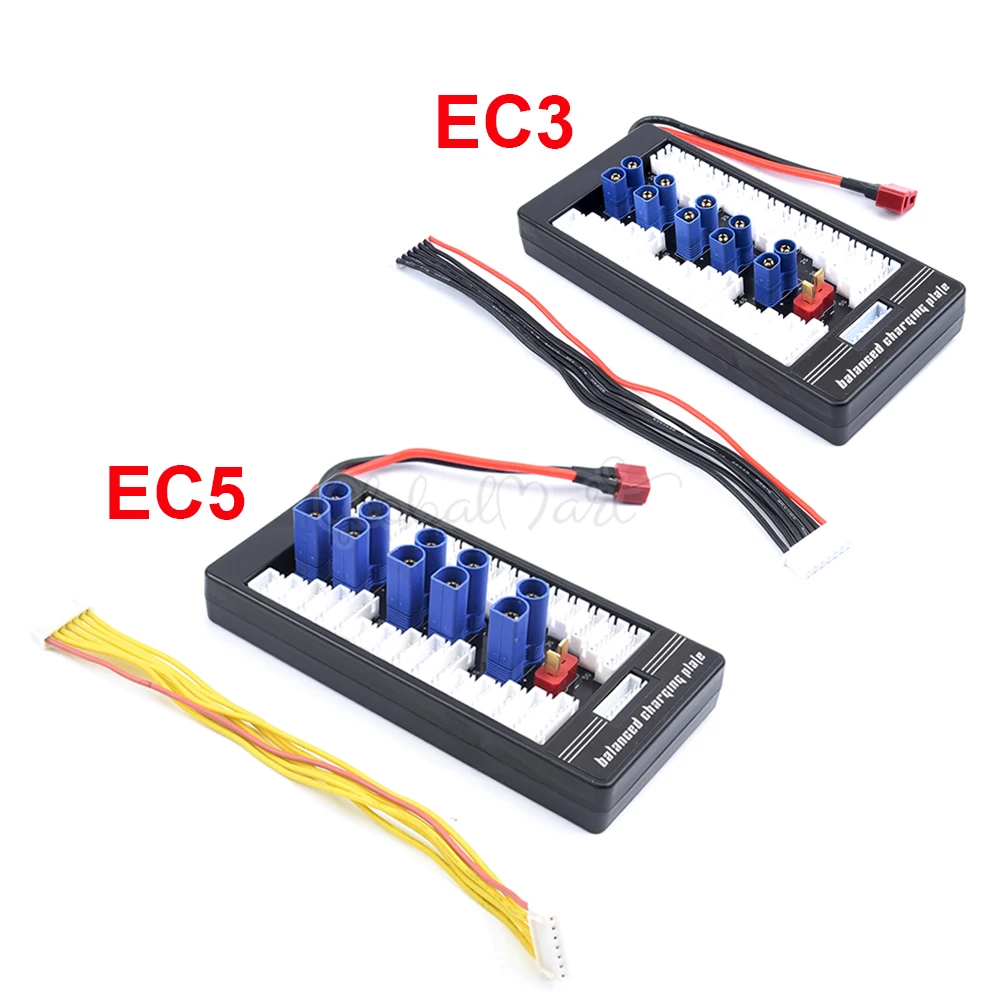 Multi 2s 6s lipo paralelo equilibrada placa de carregamento ec3 ec5 plug para rc carregador de ...