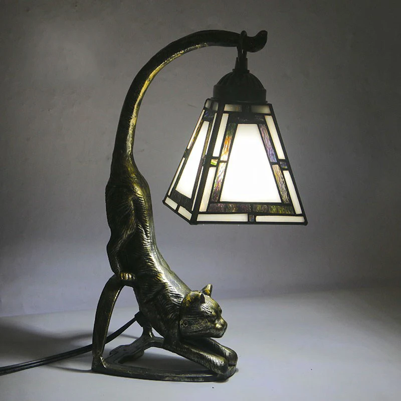 Bronze Cat Lamps