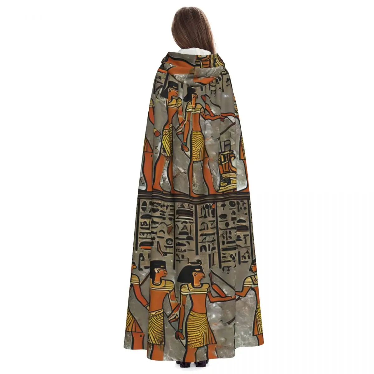 Hooded Cloak Unisex Cloak with Hood Ancient Egyptian Hieroglyphics ...
