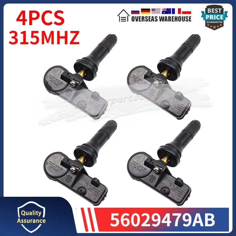 4Pcs/lot Car Tire Pressure Monitor Sensor 56029479AB For Chrysler Aspen ...