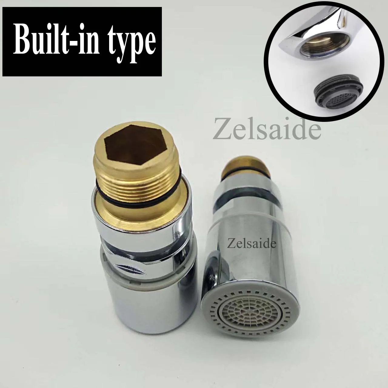 built-in-type-kitchen-faucet-aerator-basin-mixer-tap-Bubbler-brass ...