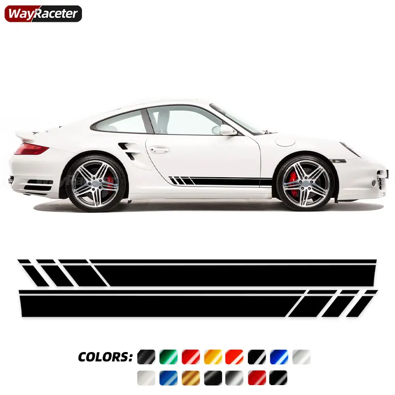 2-Pcs-Door-Side-Stripes-Sticker-Racing-Sport-Carbon-Fiber-Vinyl ...