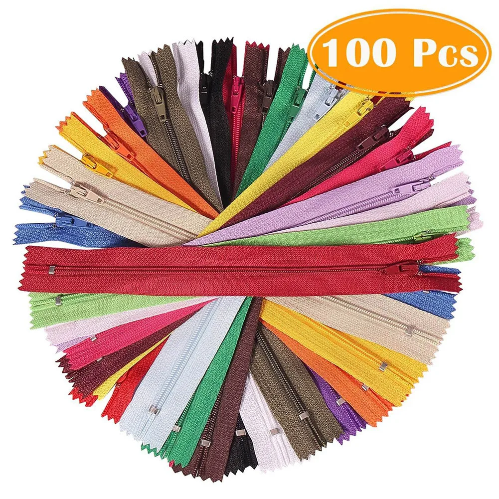 100Pcs-20-30-cm-Nylon-Zipper-For-Clothing-Pocket-Pants-Process-Closed ...