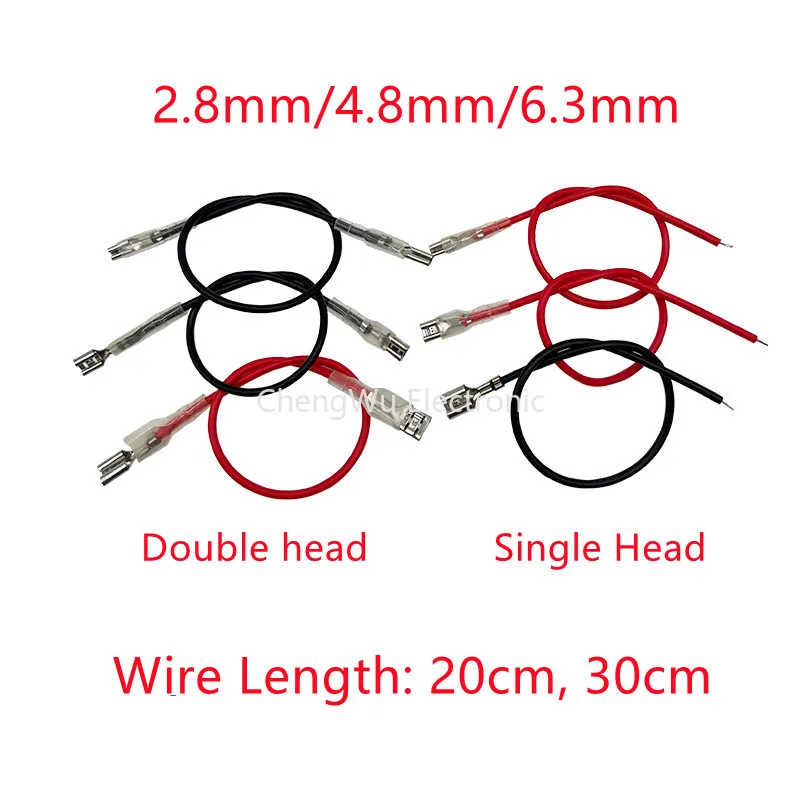Conector-de-Terminal-de-crimpado-de-pala-hembra-cable-de-20CM-30CM-para ...