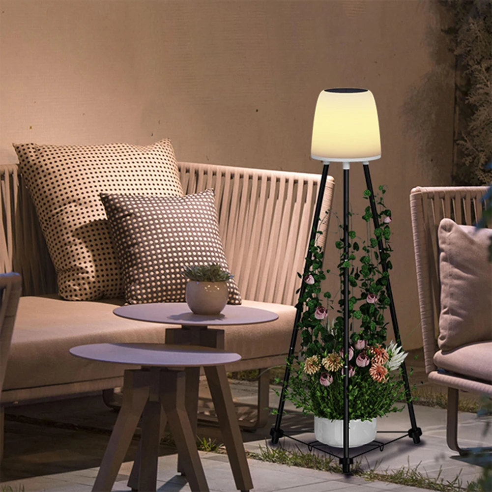 Solar-Lights-Outdoor-Solar-Floor-Lamps-With-Metal-Plant-Stand ...