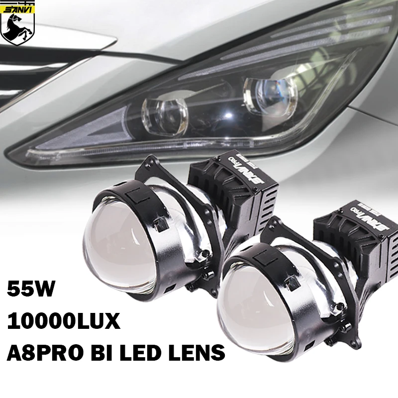 Sanvi Car A8 3.0 Inch 12v 44w 5500k Bi-led Lens Projector Headlight For ...