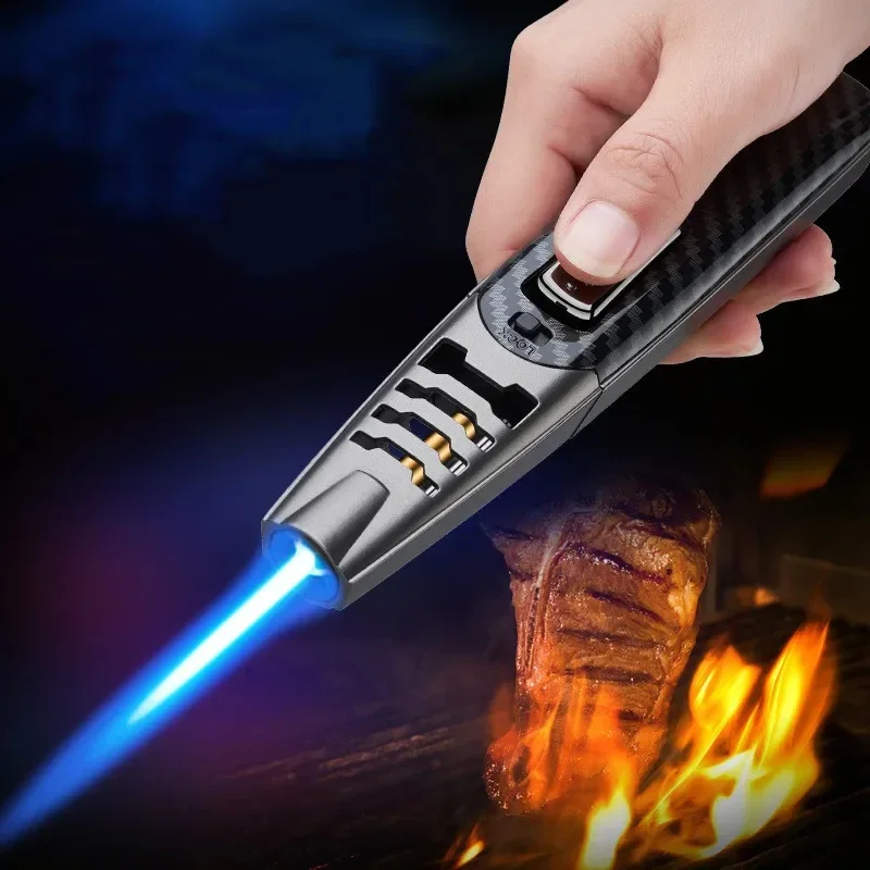 Hot-Large-Capacity-Metal-Windproof-Butane-Gas-Lighter-High-Firepower ...