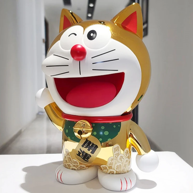 Kawaii-Lucky-Maneki-Neko-Doraemon-Resina-Espelho-Chapeamento-Gk-Toy ...
