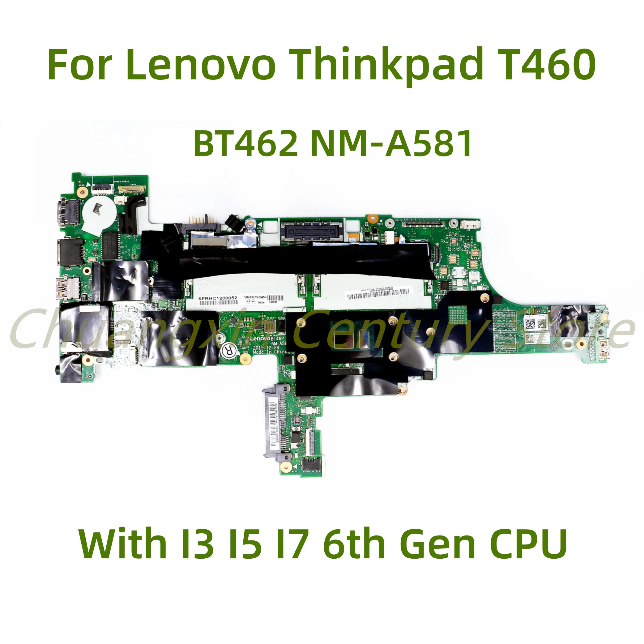 For Lenovo Thinkpad T460 laptop motherboard BT462 NM-A581 With I3 I5 I7 ...