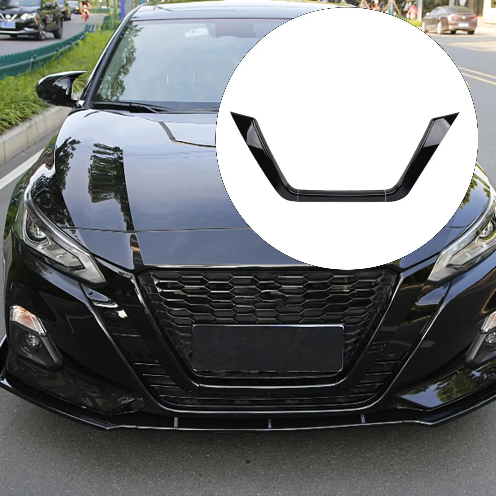 Automobile-Front-Grille-Frame-Cover-Gloss-Black-Direct-Replaces ...