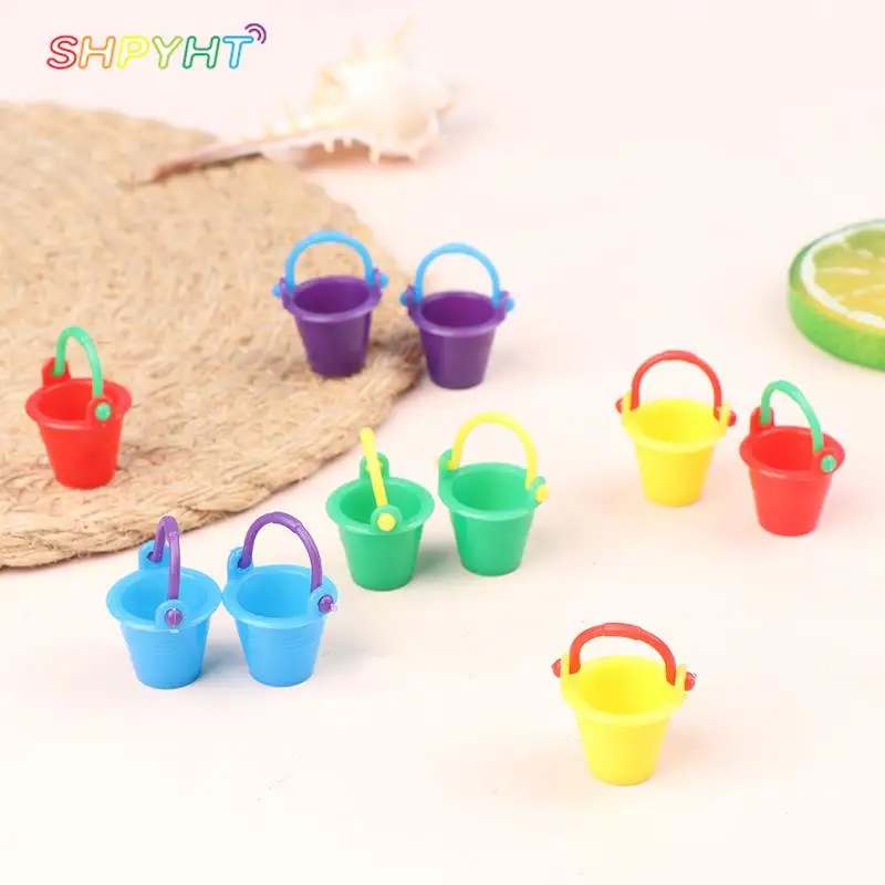 2Pcs-Mini-Sand-Bucket-Toddler-Beach-Toys-Plastic-Buckets-Miniature-Kids ...