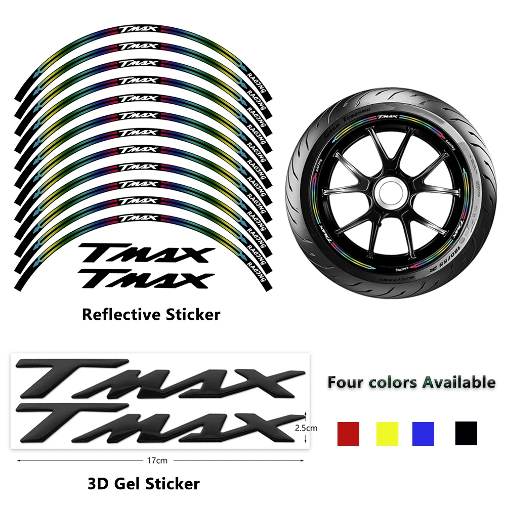 Reflective-Motorcycle-Wheel-Sticker-3D-Gel-Tmax-Decals-Wheel-Rim ...