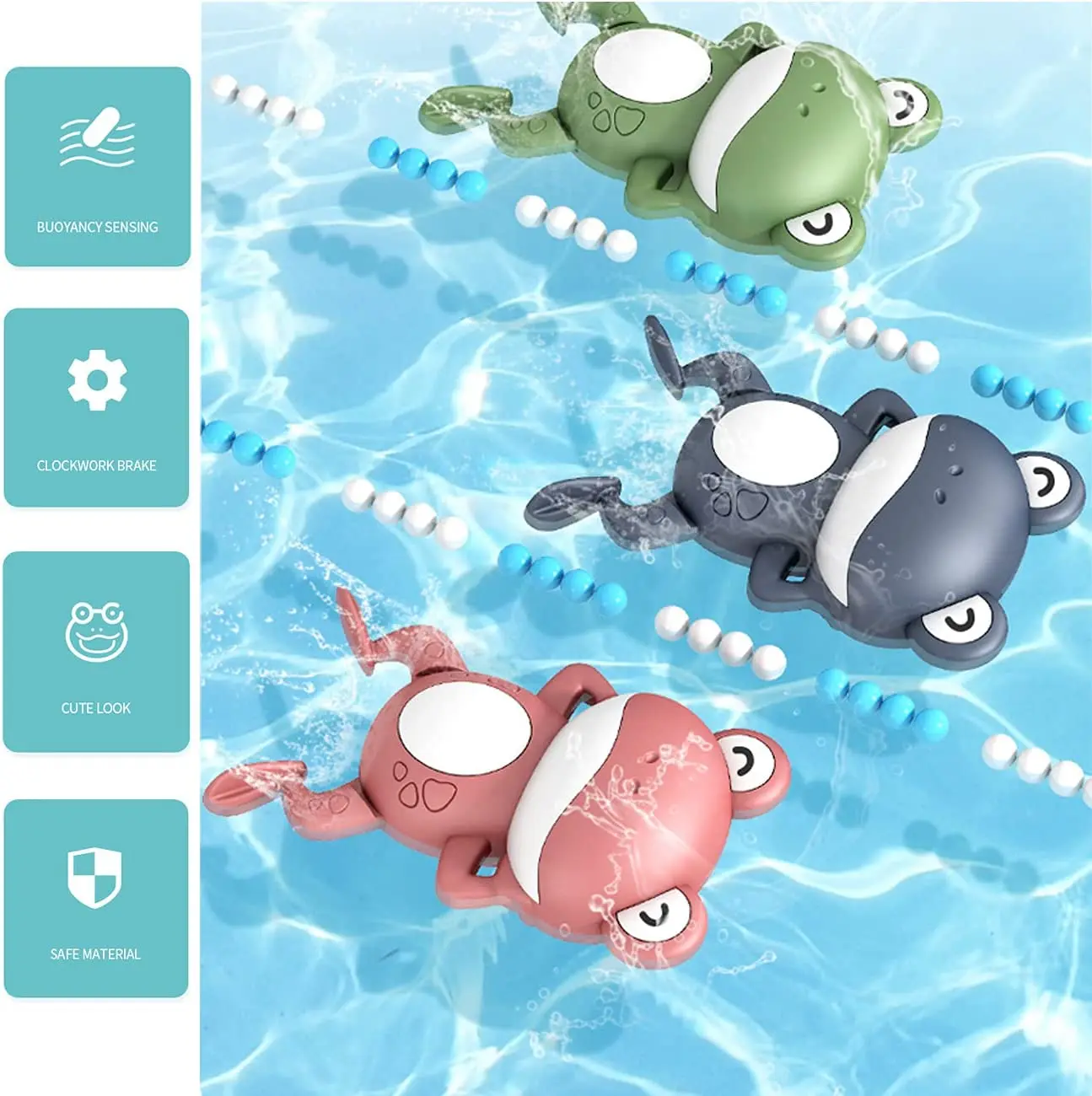 Baby-Bath-Toys-Bathing-Cute-Swimming-Turtle-Duck-Beach-Classic-Chain ...