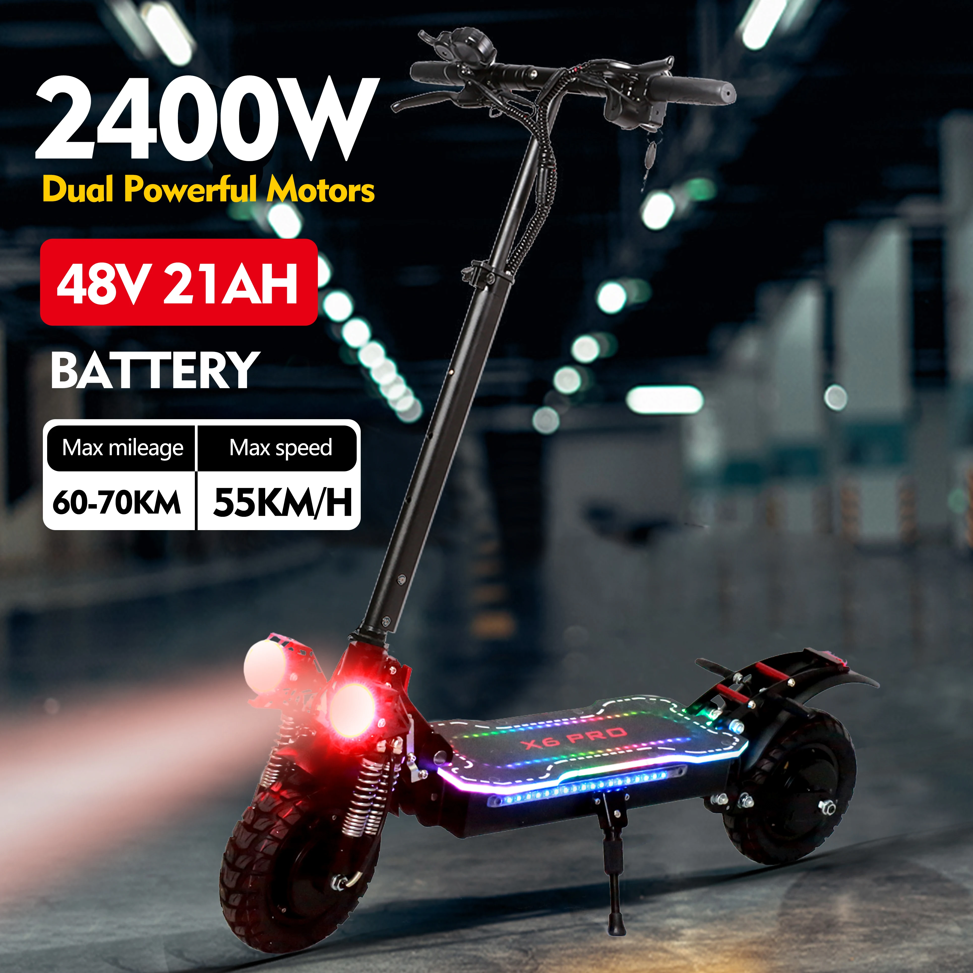 Patinete eléctrico de dos ruedas para adulto, scooter plegable, X6/X6 ...