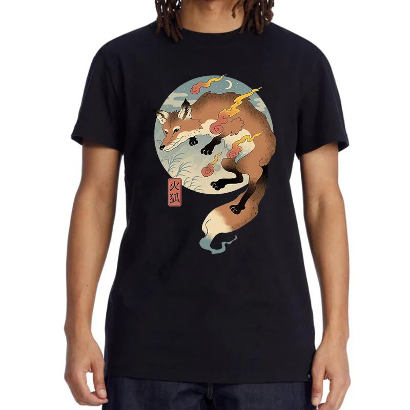 XIN-YI-Men-s-T-shirt-High-Quality100-cotton-Firefox-Printing-Summer ...