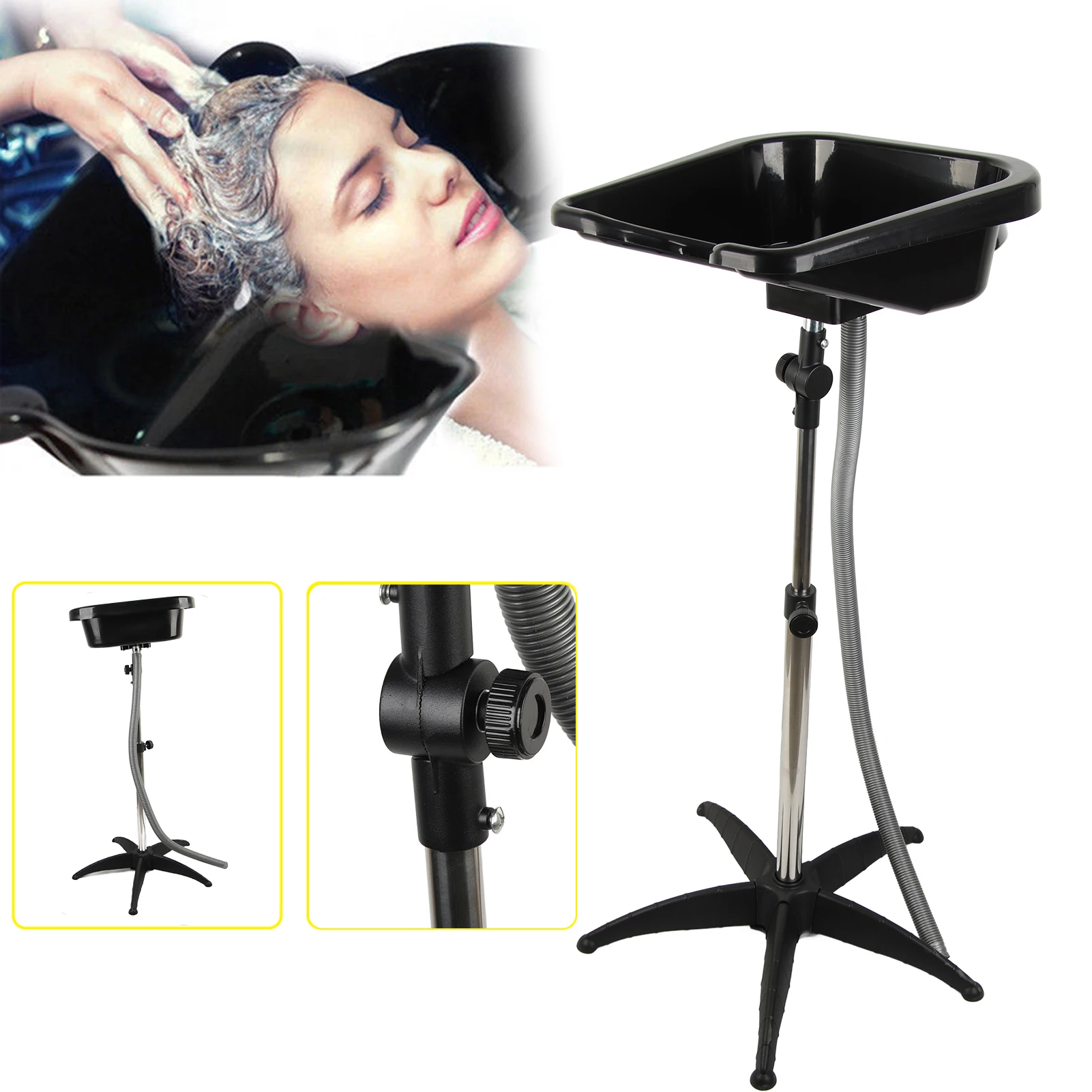 Adjustable-Height-Hair-Basin-Portable-Barber-Salon-Sink-Bowl-Plastic ...