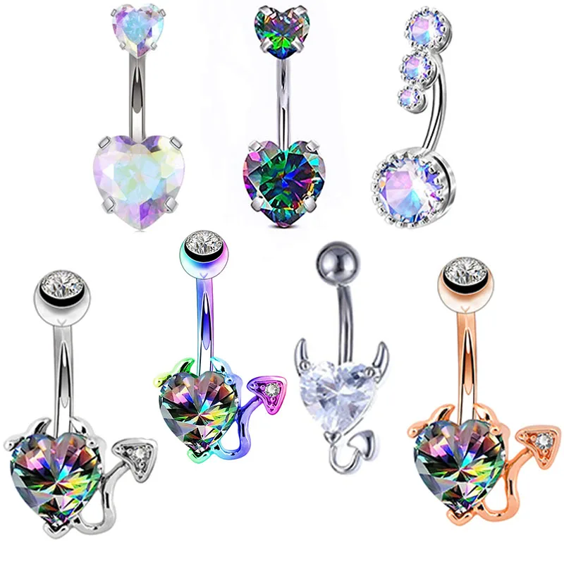 Piercing-corporal-de-14G-para-el-ombligo-Piercing-de-acero-quir-rgico ...