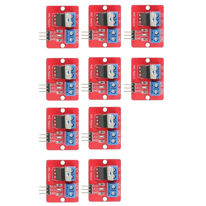 10 pces irf520 mos módulo de driver pwm dimmer 0 24v superior mosfet ...
