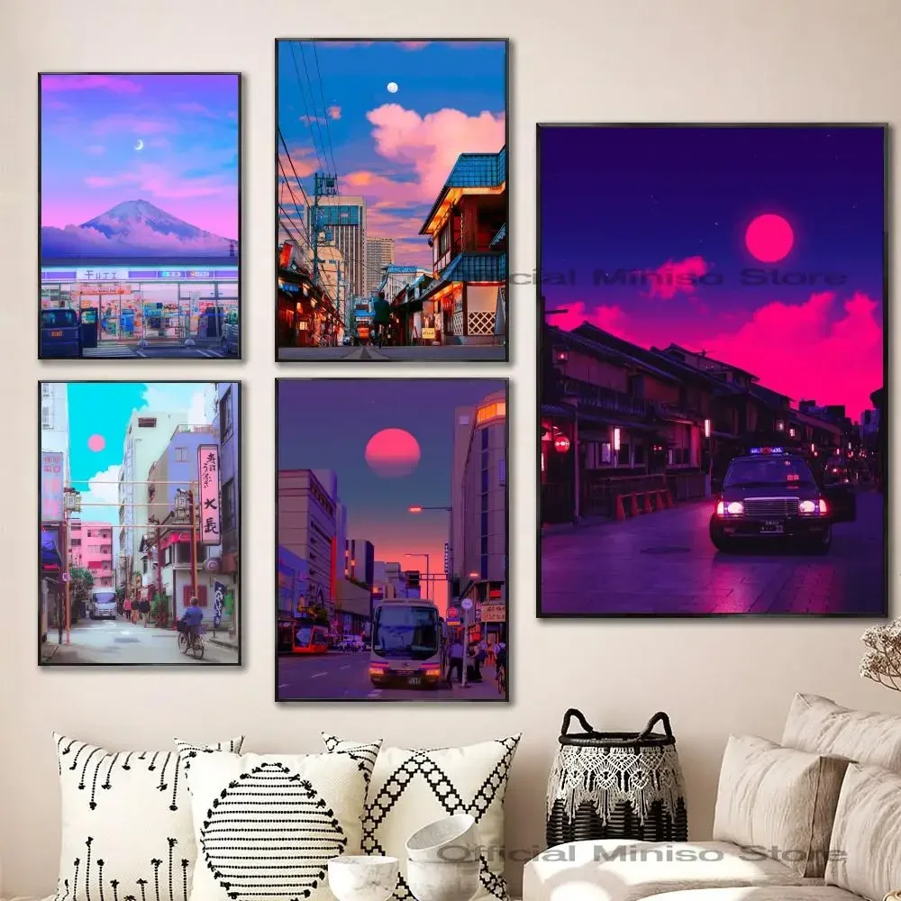 1pc-Night-City-Pop-Kyoto-Asaka-Tower-Poster-Self-adhesive-Art ...