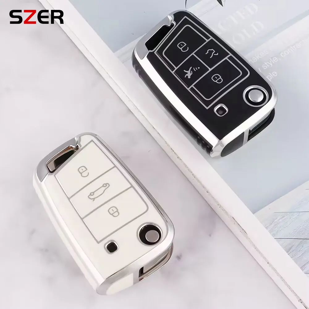 3-4-Buttons-NEW-TPU-Car-Key-Case-Cover-Fob-For-Volkswagen-VW-Golf-7 ...