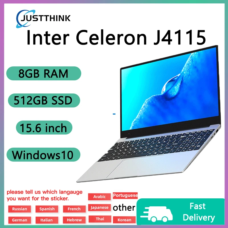 Ordenador-port-til-Intel-Celeron-J4115-de-15-6-pulgadas-Notebook-con ...