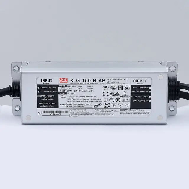 MEANWELL XLG-150-H-AB 150W 27-56V Constant Power LED Driver Switching ...