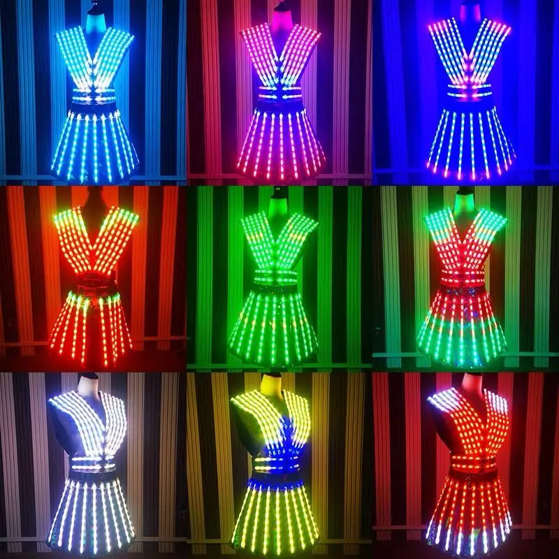 LED-Dress-Light-Up-Dance-Costume-Full-Color-Clothes-Performance-Wear ...