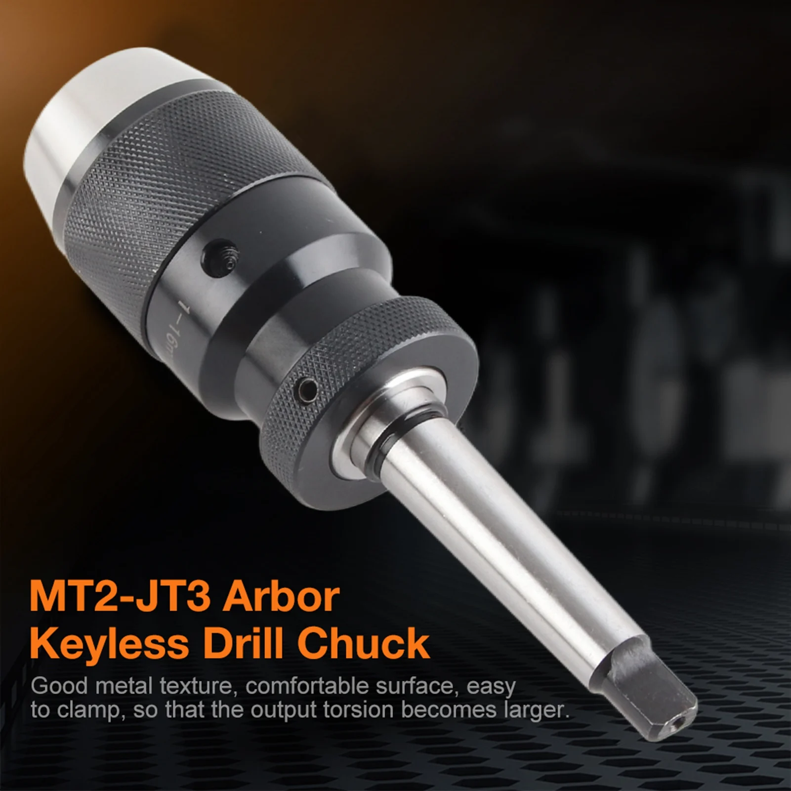 1‑16mm Capacity 45# Steel Self Tighten Keyless Lathe Drill Chuck with ...