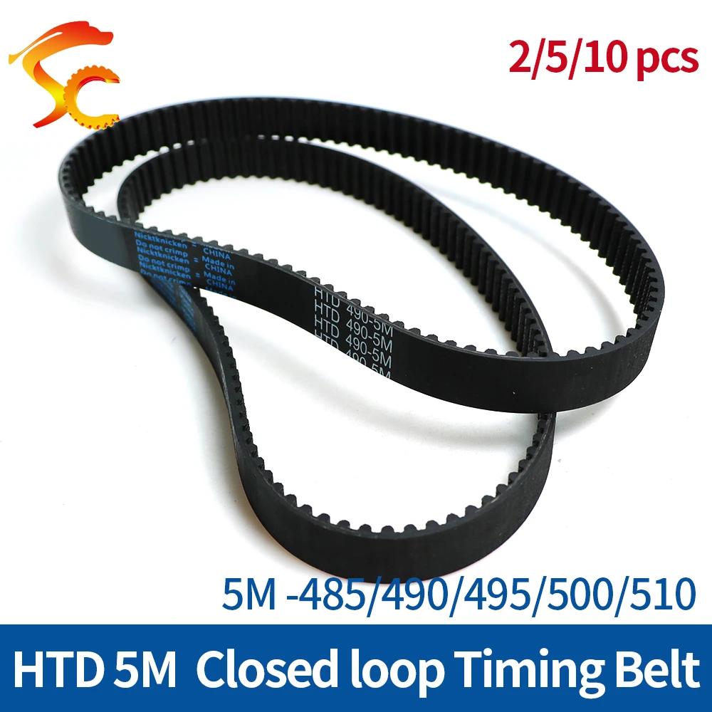 HTD-5M-Timing-Belt-Length-485-490-495-500-510mm-Width-10-15-20-25mm ...