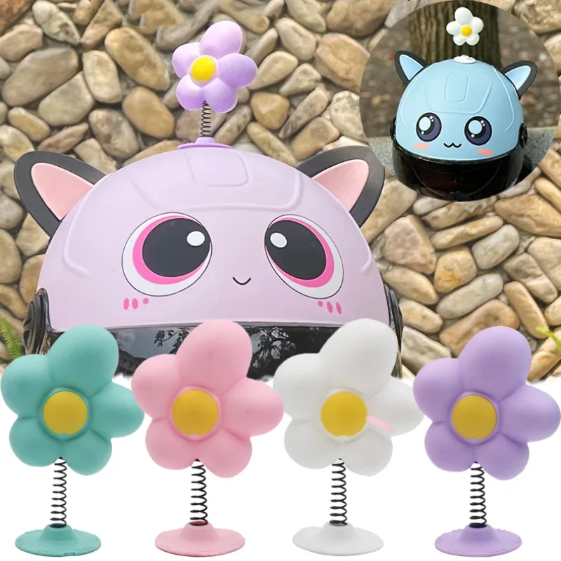 Helmet-Shaking-Small-Flower-Decoration-Motorcycle-Bike-Helmets-Cute-Sun ...