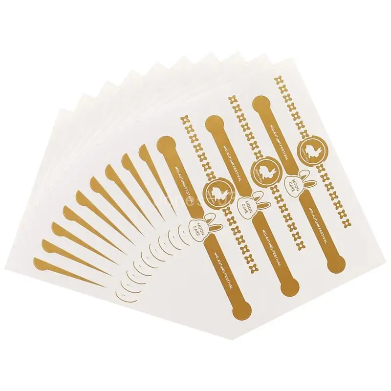 Q6PE-10Pcs-Mid-autumn-Festival-Pattern-Gold-Rabbit-Paper-Card-Egg-Yolk ...